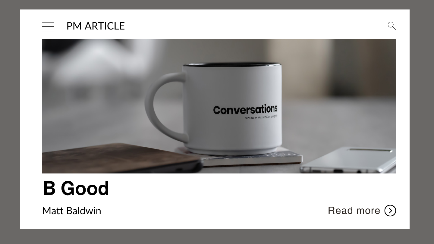 B Good - PM Forum