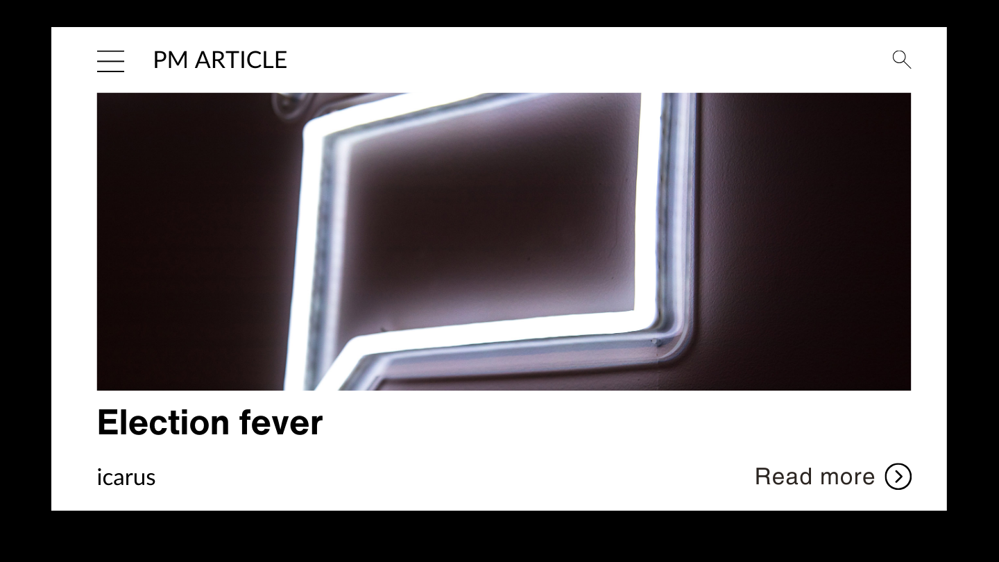 Election fever - PM Forum