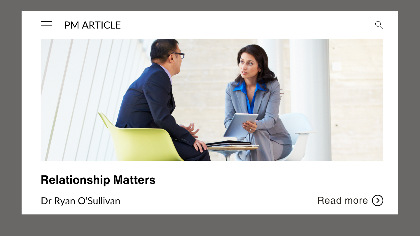 Relationship Matters - PM Forum