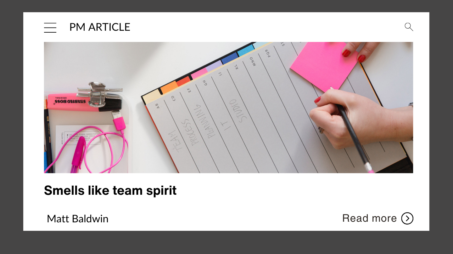 Smells like team spirit - PM Forum