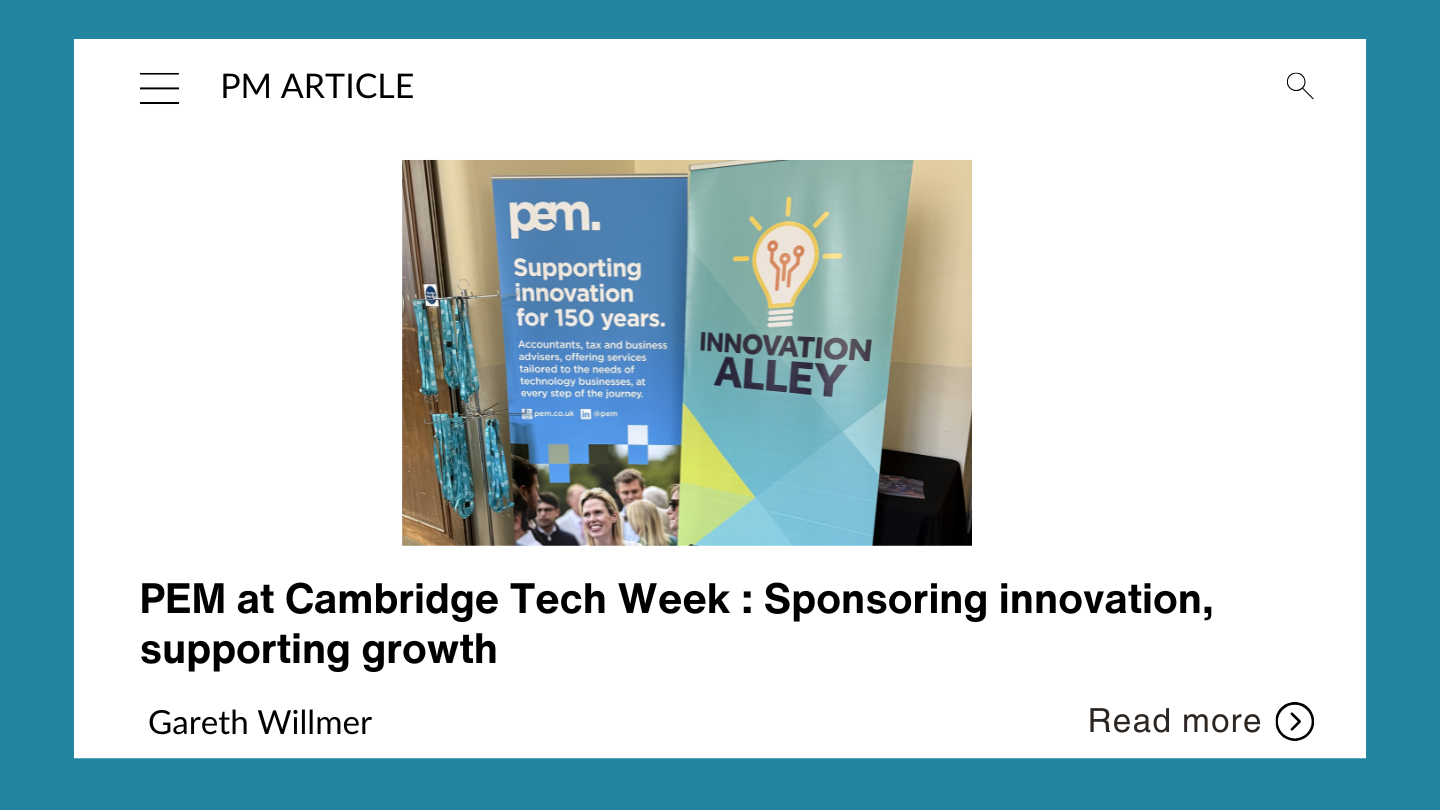 PEM at Cambridge Tech Week : Sponsoring innovation, supporting growth ...